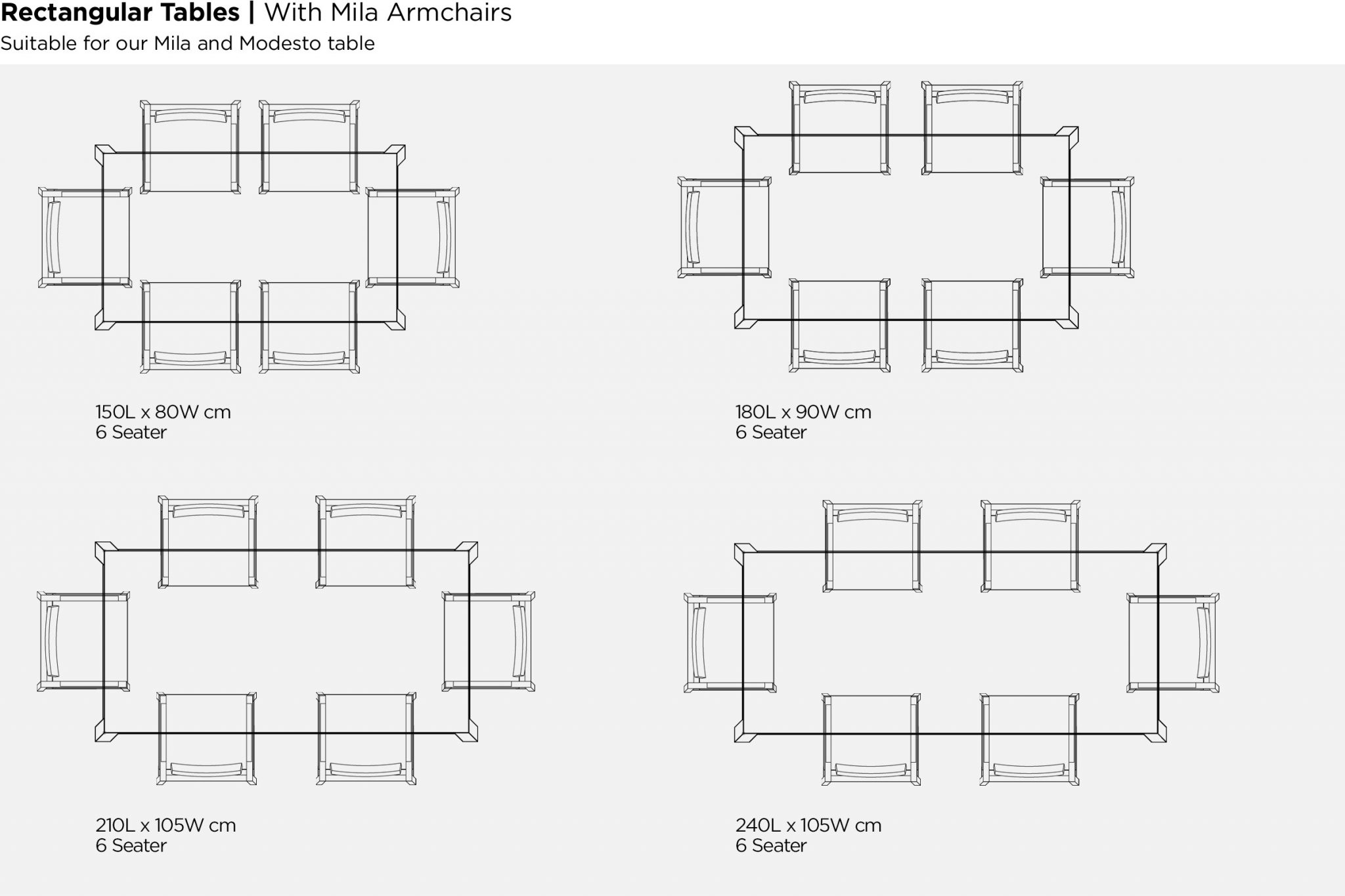 Effortless table size guide by local Australian designers