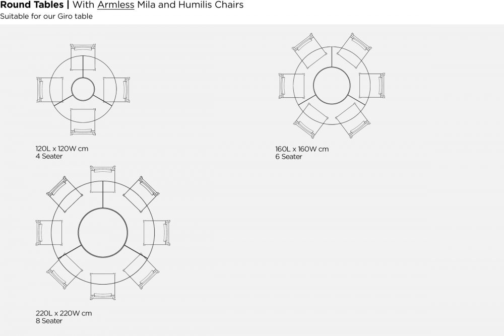 Effortless table size guide by local Australian designers